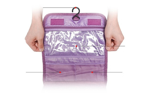 Badu Bg Преносим разгъващ се несесер за гримове и тоалетни принадлежности подходящ за пътуване